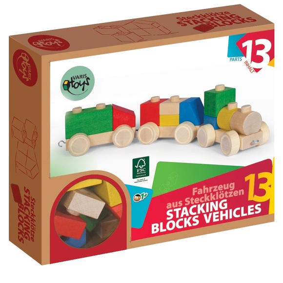 varis | Toys | Varis Stacking Blocks Train Vehicles Set | Poshmark